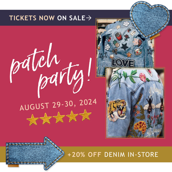 Patch Party Ticket : DIY Denim Jacket! – Broadway in Stanley