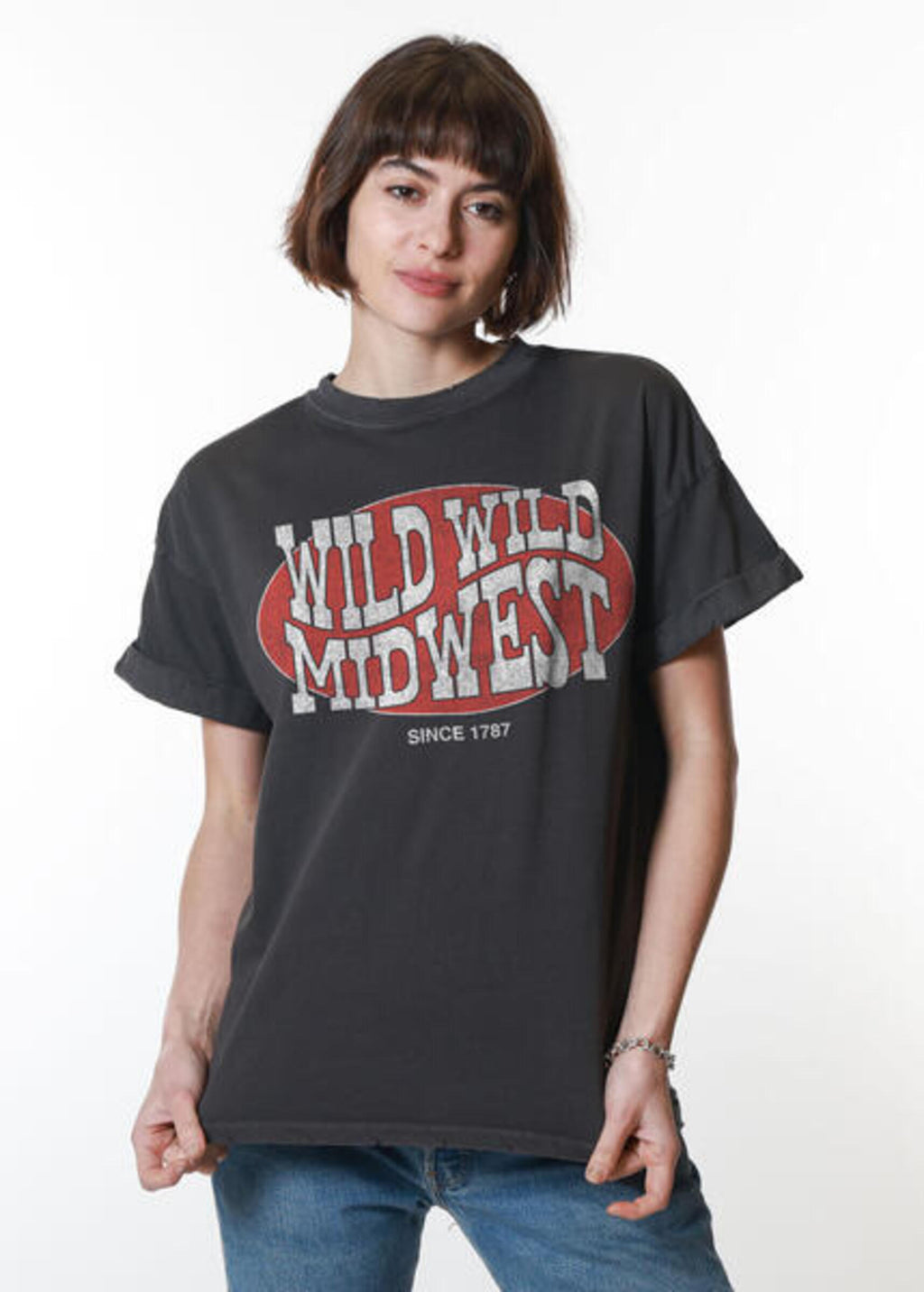 Wild Wild Midwest Boyfriend Tee Vintage Black – Broadway in Stanley
