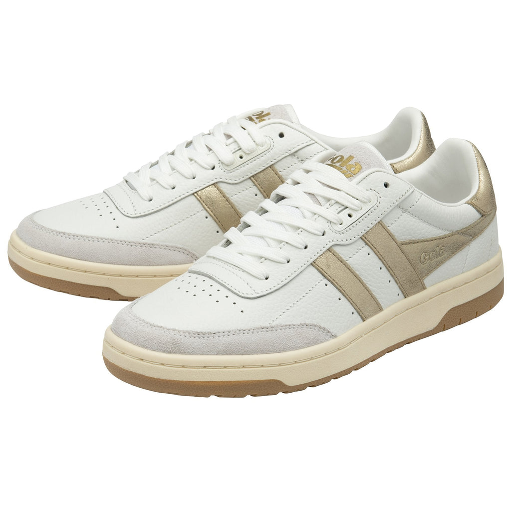 Falcon Mirror Sneakers White + Gold – Broadway in Stanley