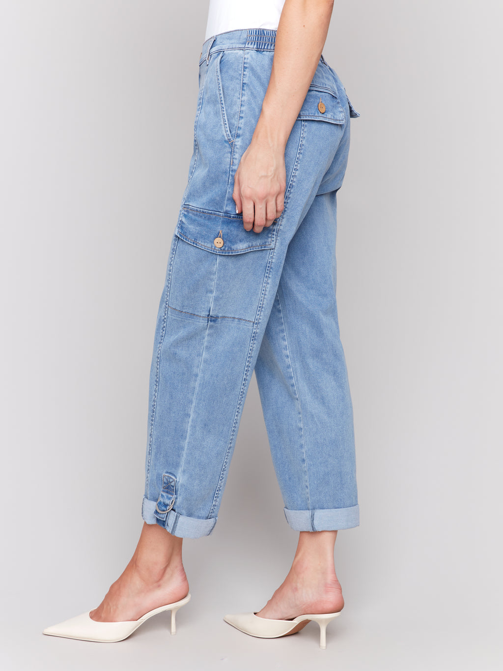 Tencel Stretch Cargo Pants Chambray – Broadway in Stanley