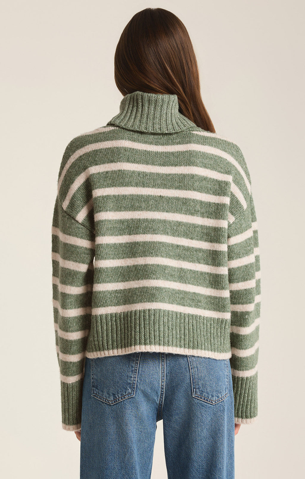 Josephine Stripe Sweater Palm Green – Broadway in Stanley